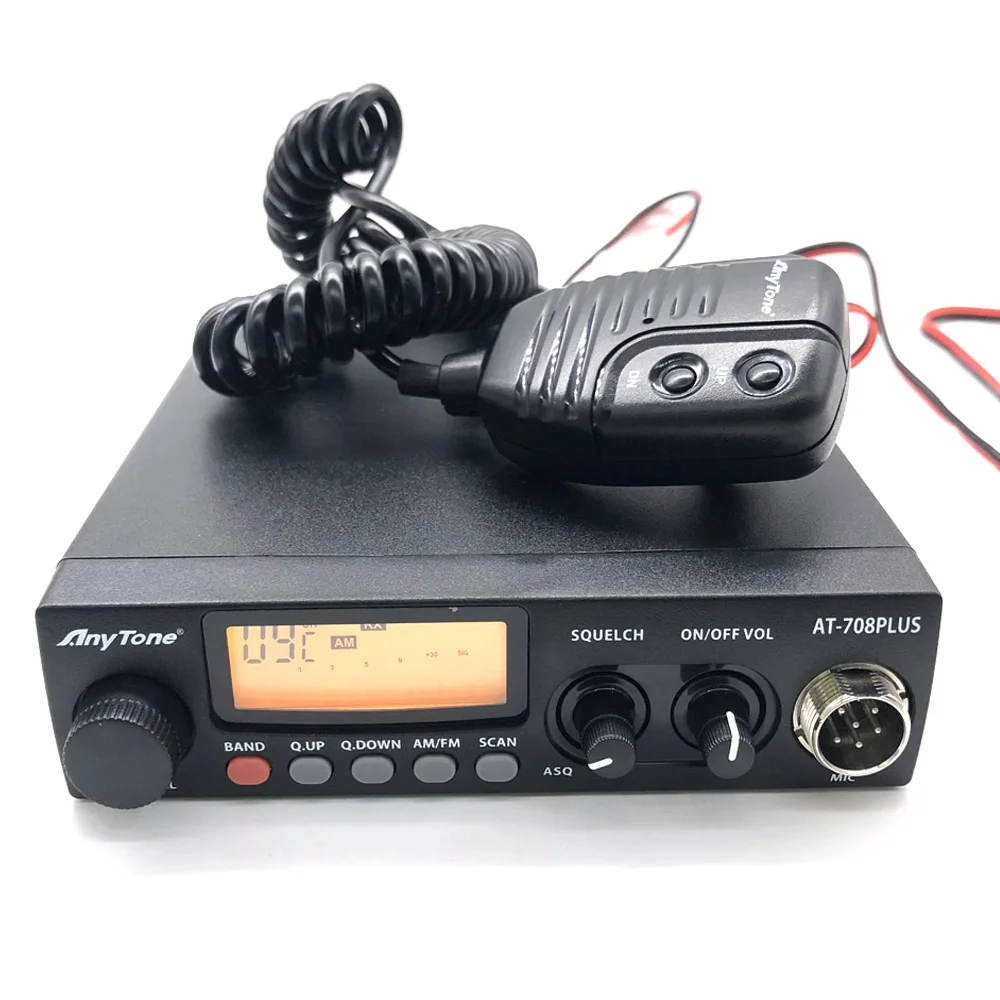 Anytone AT-708 Plus CB Radio 24.265-29.655MHz AM FM 27MHz Mobile Radio Station Communciator 8W ...
