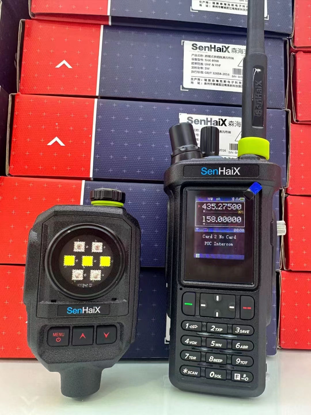 Senhaix No.1 Microphone Bluetooth Dual PTT Burst Light SOS Type-c Charging for GT-12 Senhaix SHX ...