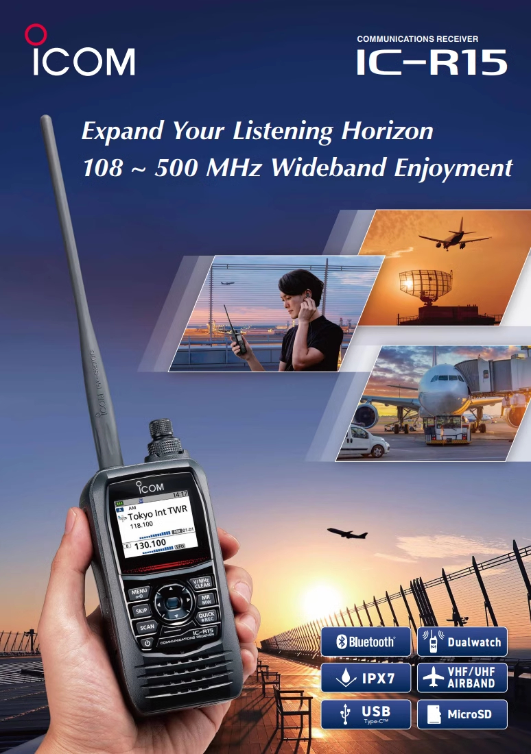 ICOM IC-R15 New Multi functional Bluetooth Portable Transceiver ...